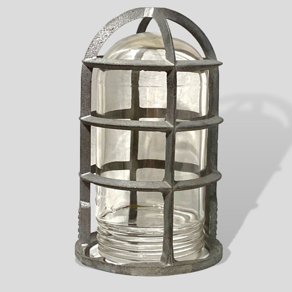 Accents | Vintage Industrial Cage Dome Glass Cloche Adalet Explosion ...